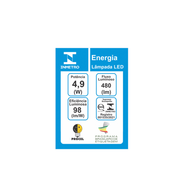 Lâmpada Led TKL 35 4,9W Taschibra | Loja Gubler