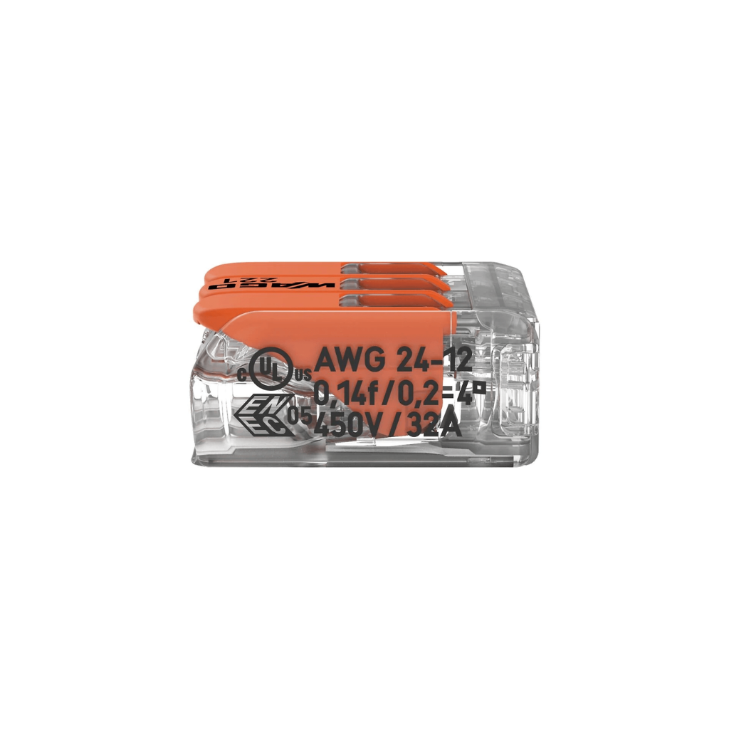 Conector Emenda 4MM 3 Polos 221-413 Wago | Loja Gubler