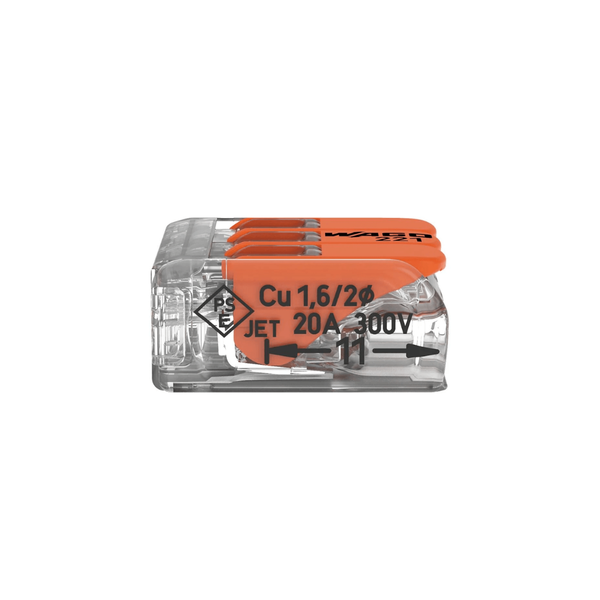 Conector Emenda 4MM 3 Polos 221-413 Wago | Loja Gubler