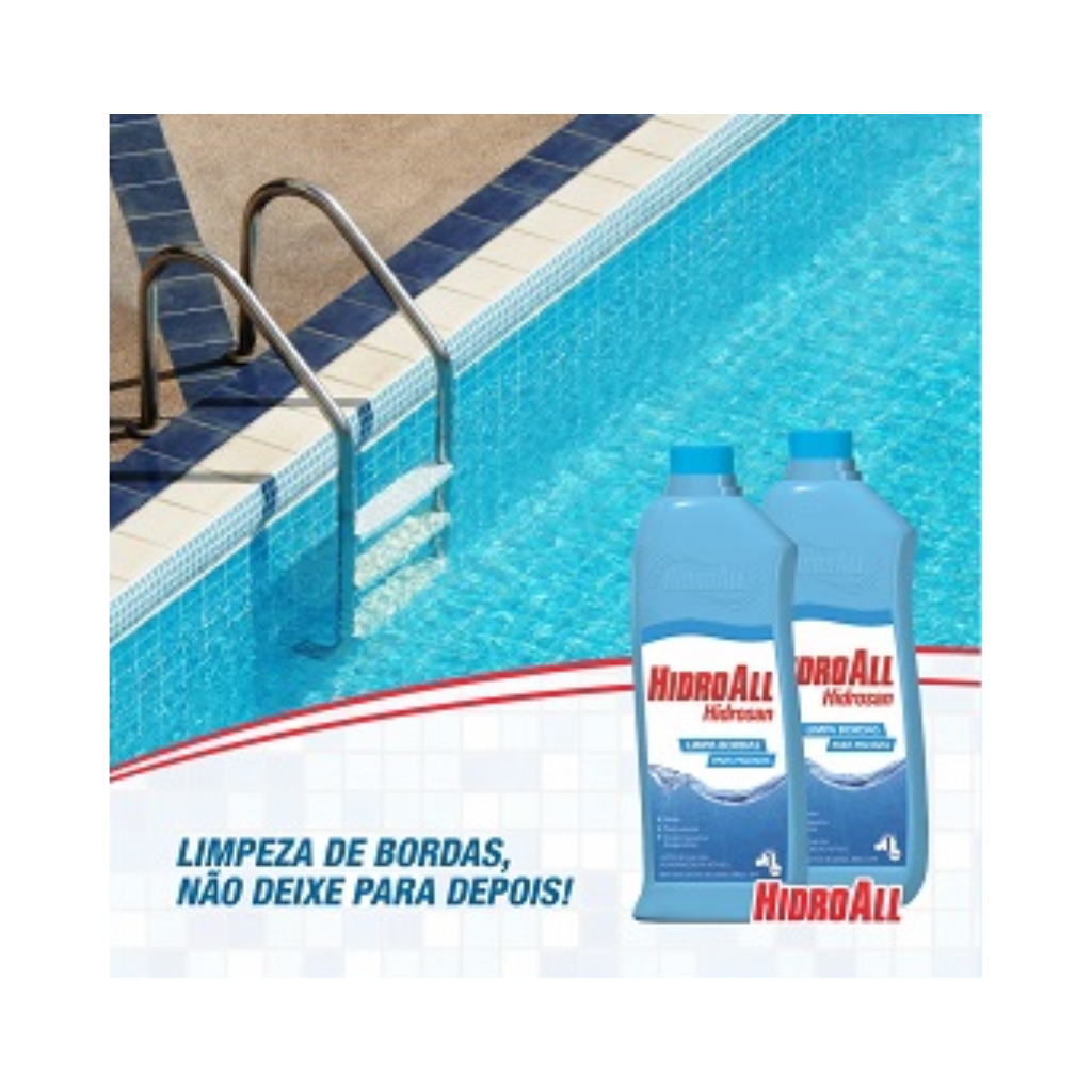 Limpa Bordas Para Piscina Hidrosan 1L HidroAll | Loja Gubler