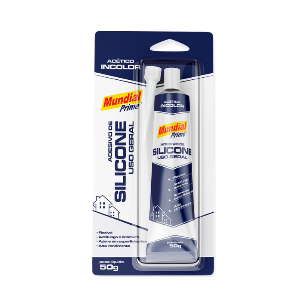 Adesivo De Silicone Acético 50G MP Incolor - Mundial Prime