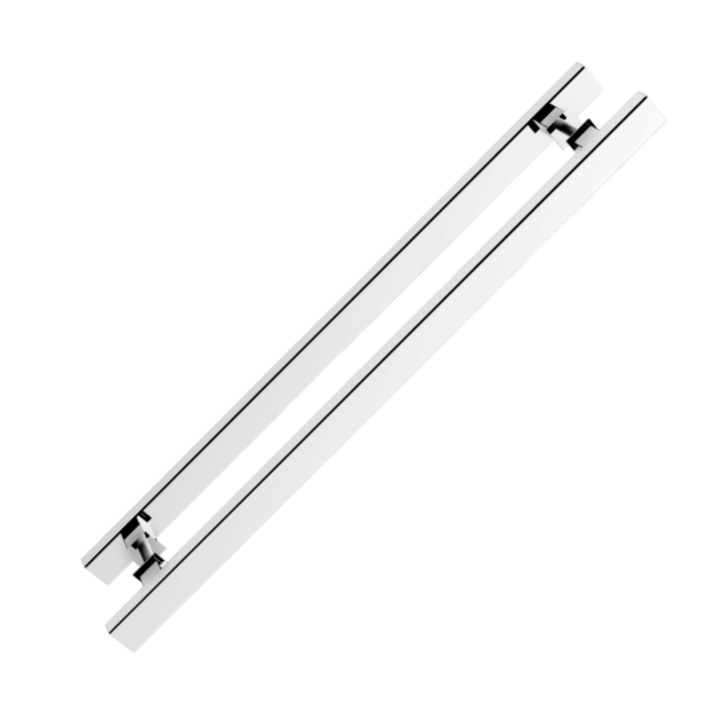 Puxador Retangular Inox 304 Duplo 30X10mm Polido - Stam - 800mm